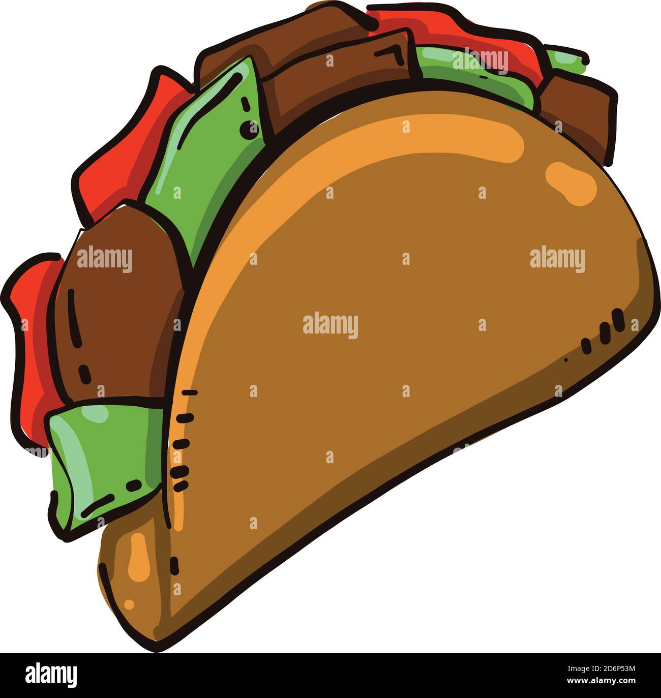Delicious sandwich, illustration, vector on white background Stock ...