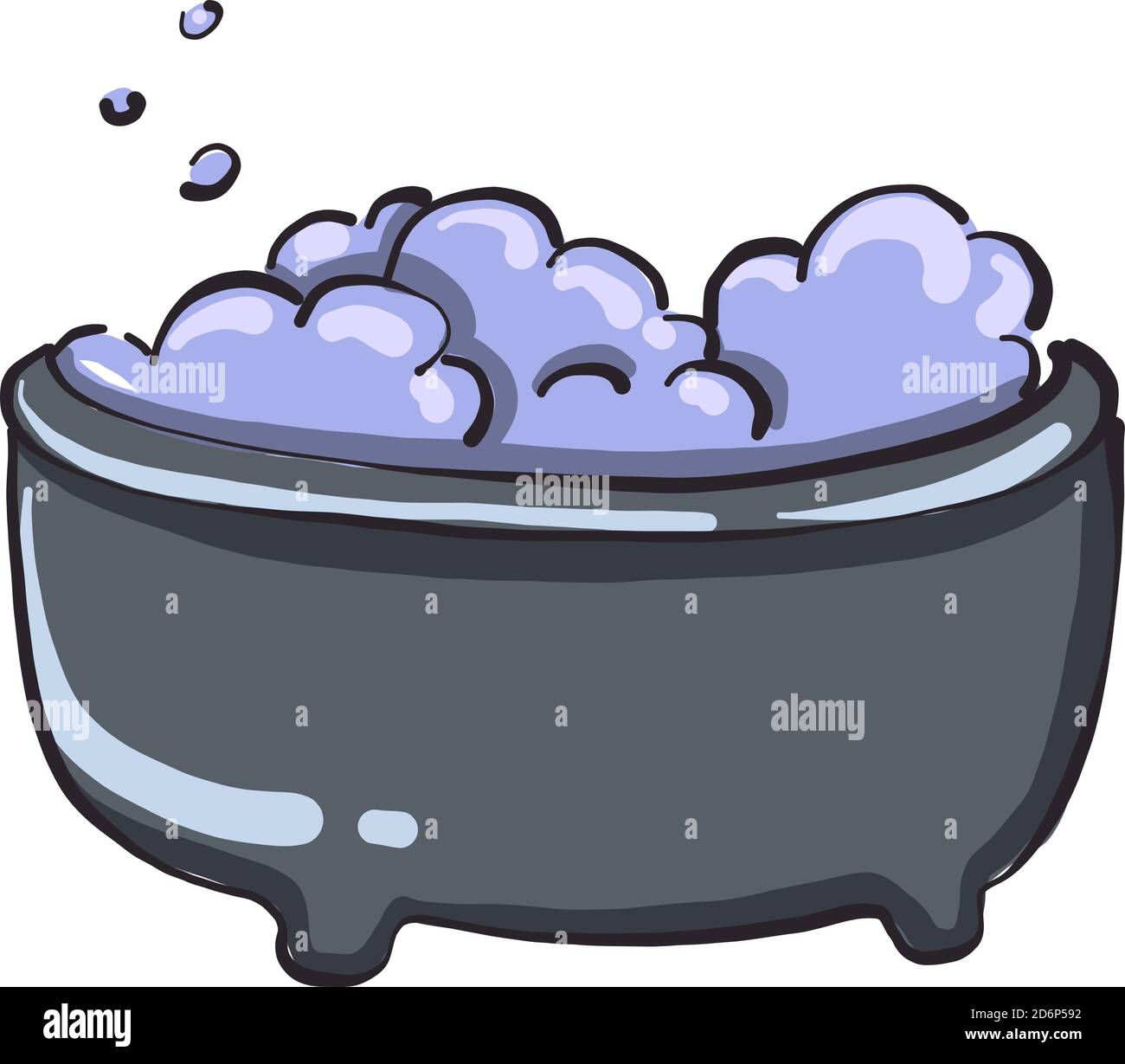 Bubble bath, illustration, vector on white background Stock Vector ...