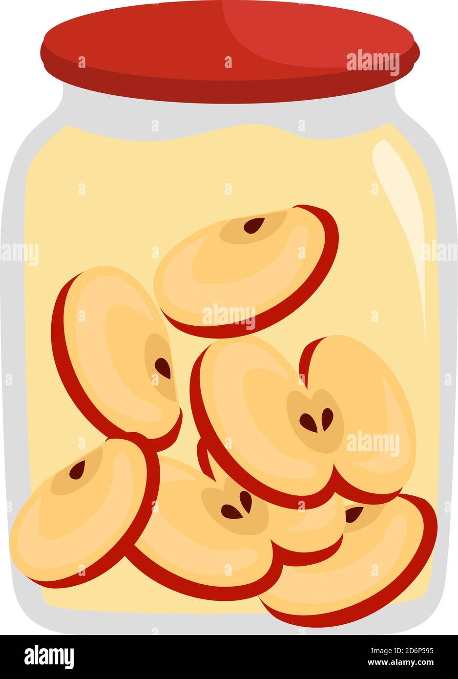 Apple compote, illustration, vector on white background Stock Vector ...