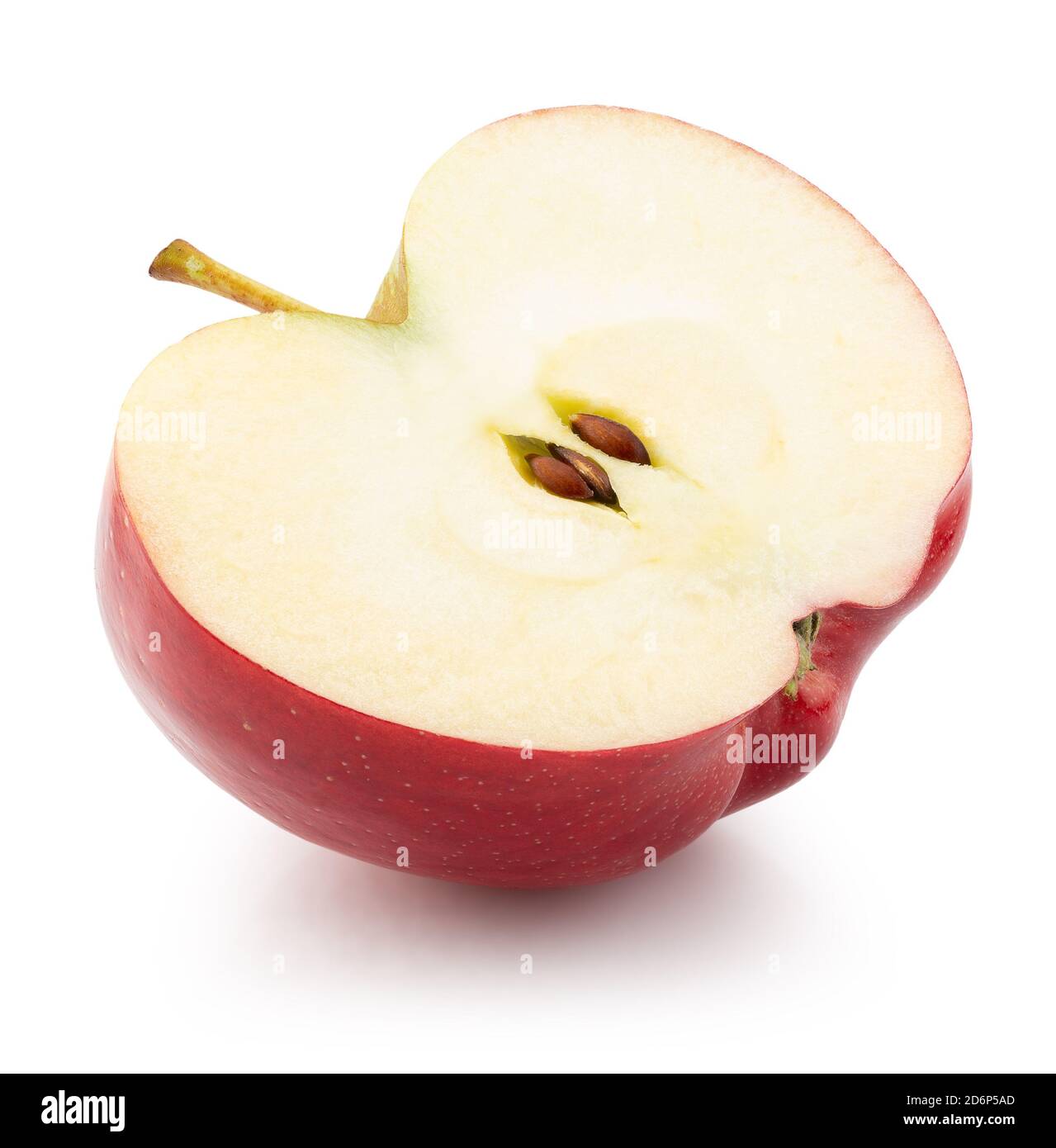 half of red apple isolated on a white background Stock Photo - Alamy