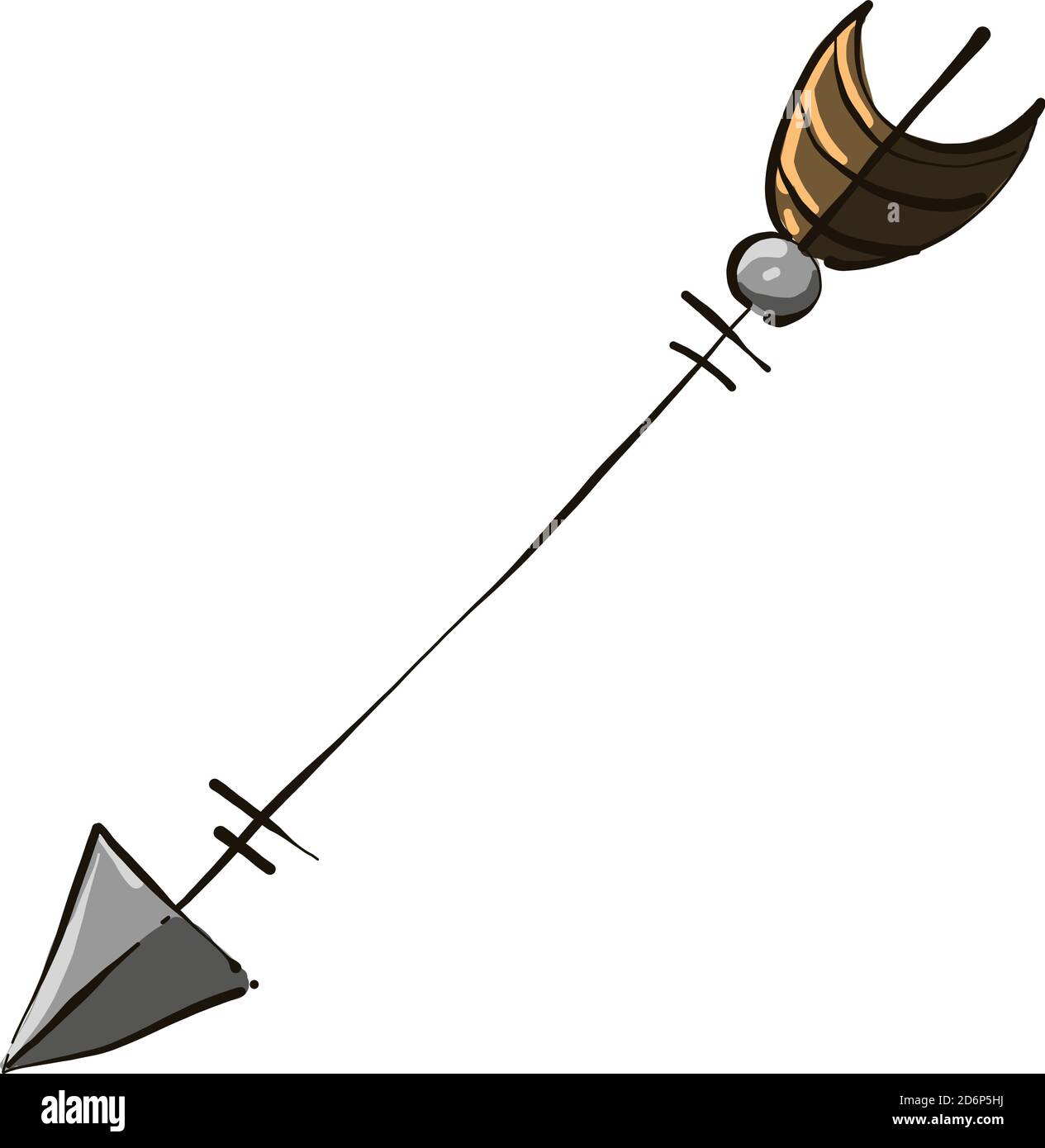 Flying arrow, illustration, vector on white background Stock Vector ...