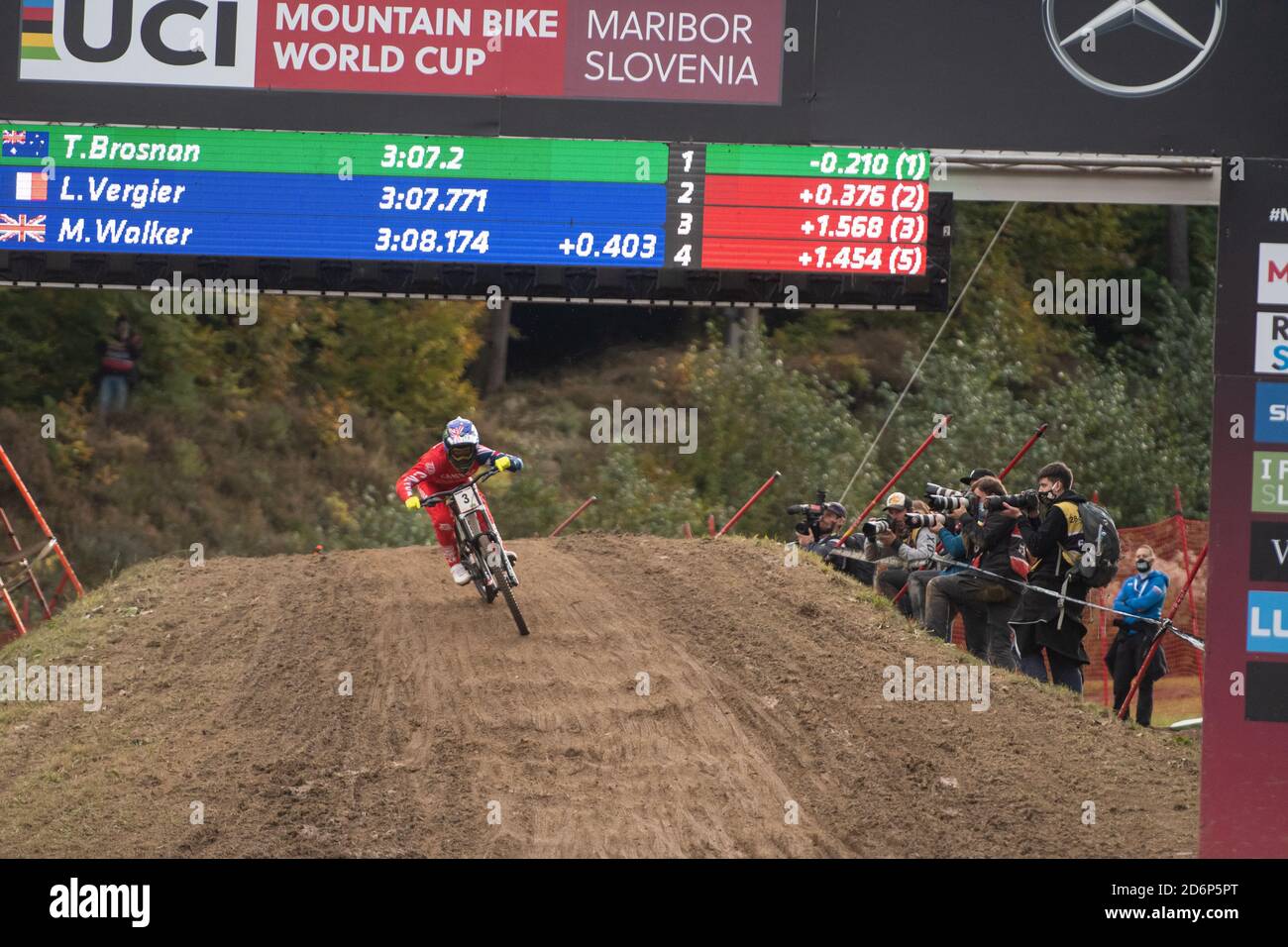 Troy Brosnan of Australia is seen in action during the UCI Mountain ...