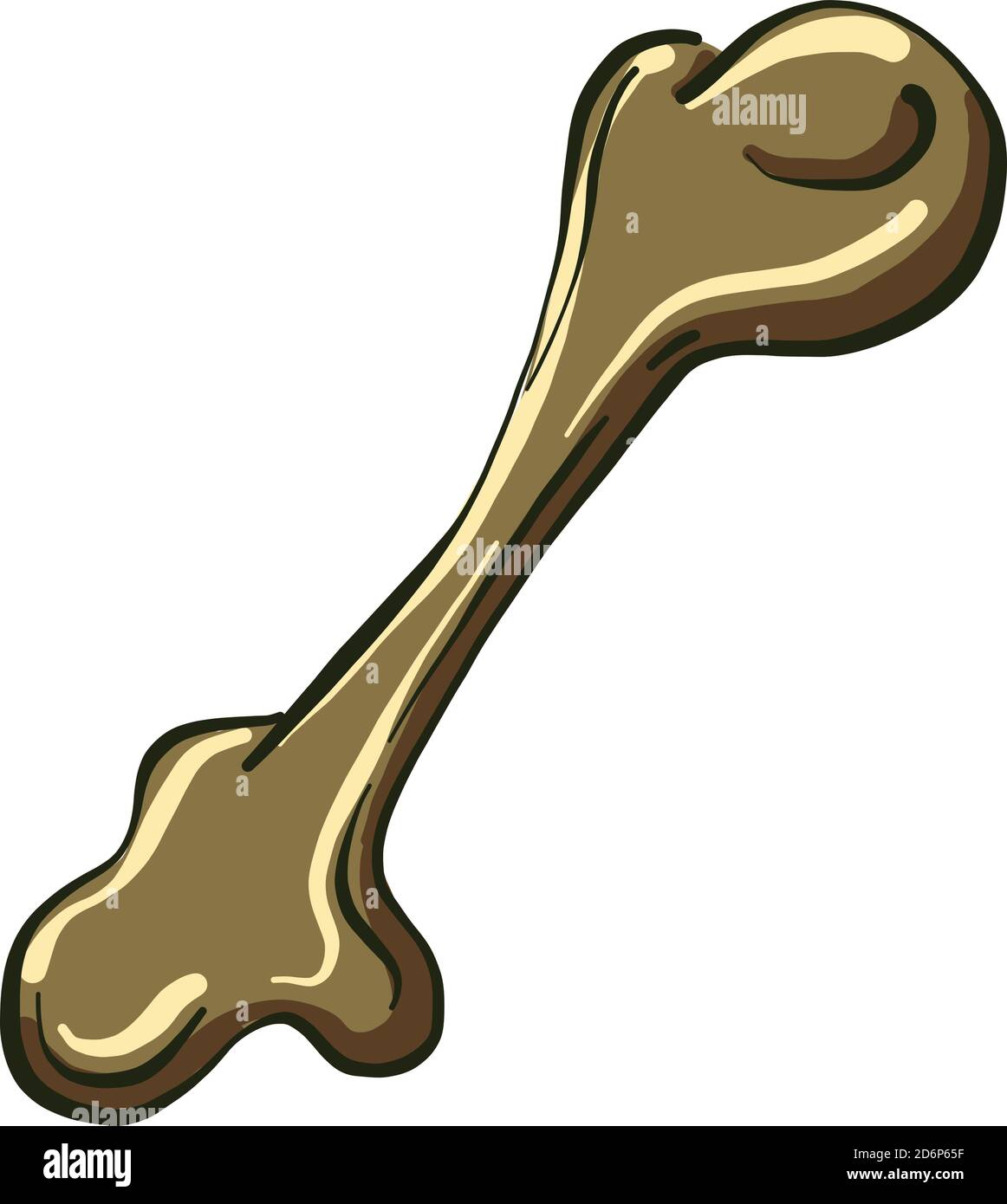 Big bone, illustration, vector on white background Stock Vector Image ...