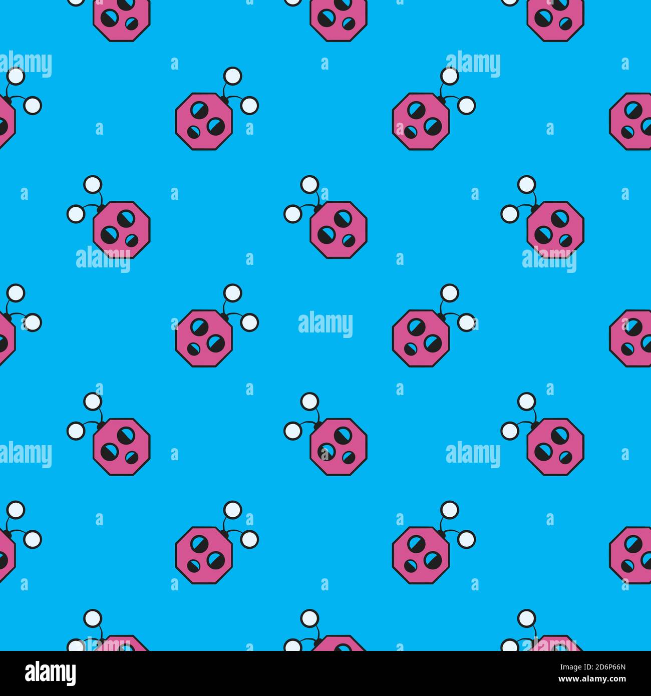 Purple robot,seamless pattern on blue background Stock Vector Image ...