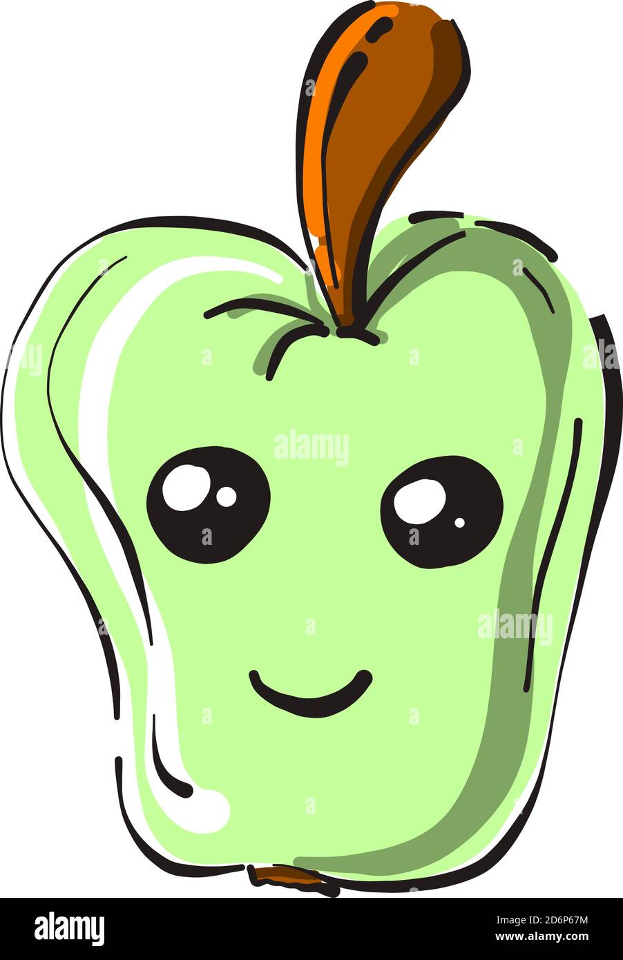 Apple with sticker white background Stock Vector Images - Alamy