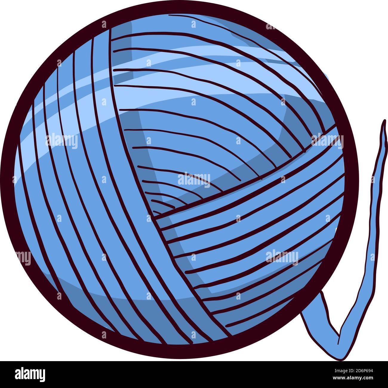 Knitting wool, illustration, vector on white background Stock Vector ...