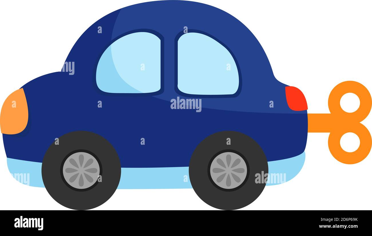 Blue car, illustration, vector on white background Stock Vector Image ...