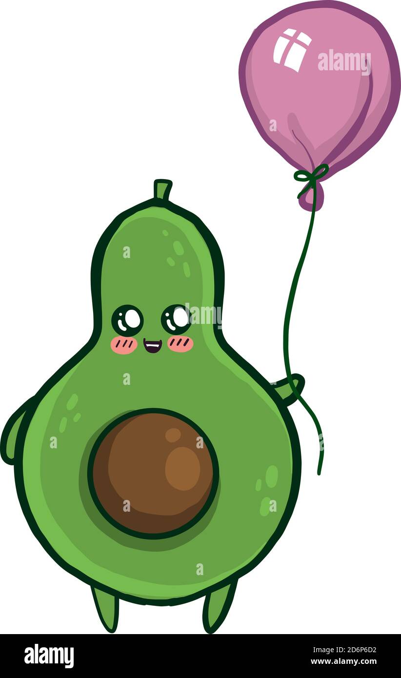 Avocado cartoon character on Stock Vector Images - Alamy