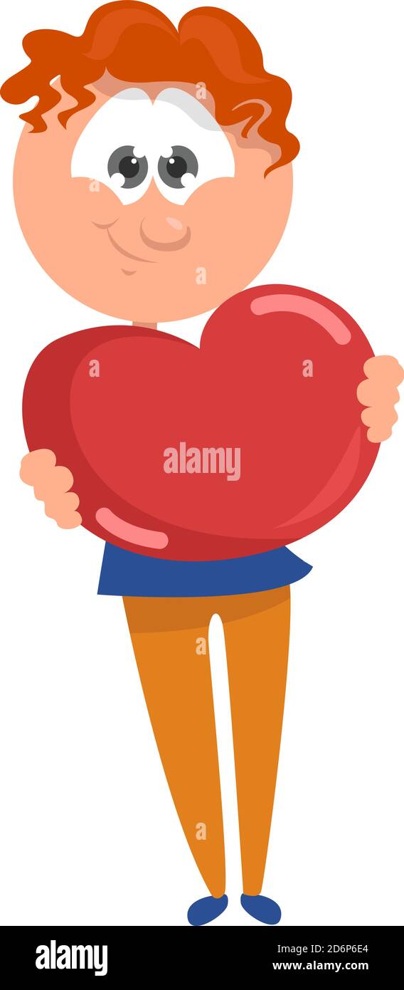 Big heart, illustration, vector on white background Stock Vector Image ...