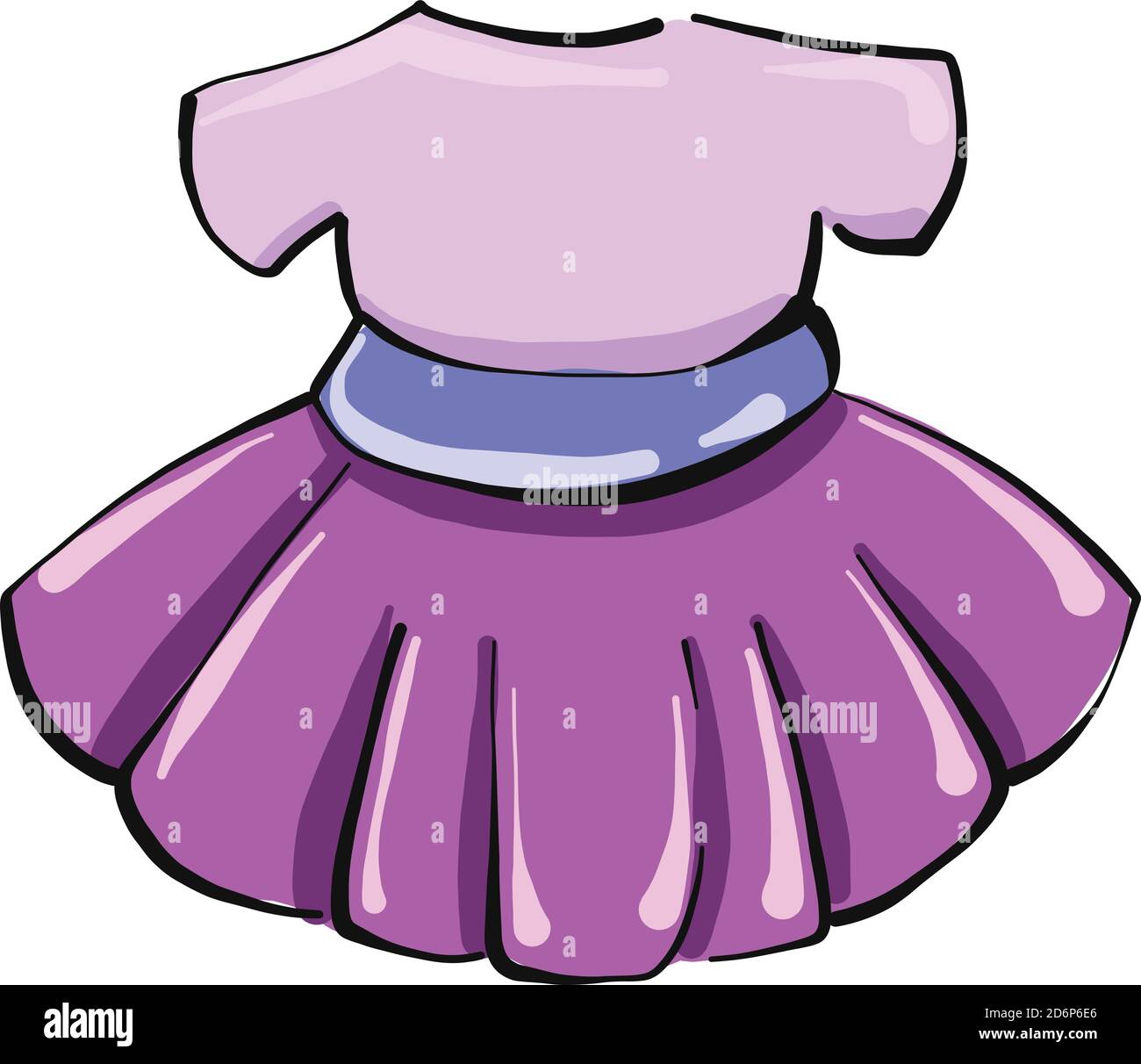 Baby dress, illustration, vector on white background Stock Vector Image ...