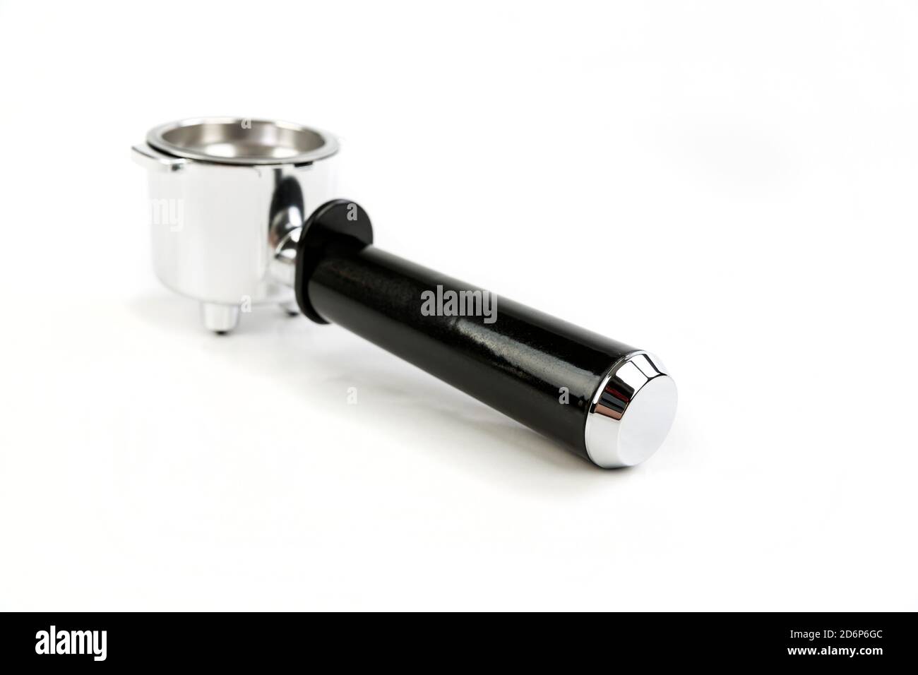 Black and silver coffee filter holder at an angle Stock Photo - Alamy