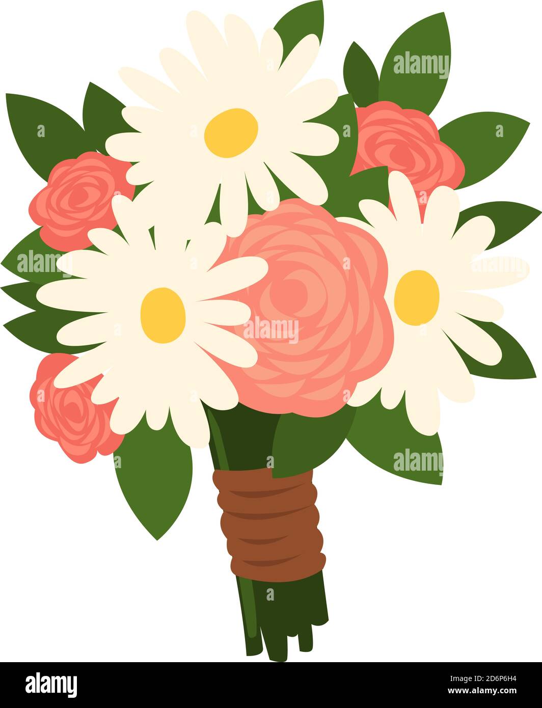 Pretty boquet, illustration, vector on white background Stock Vector ...