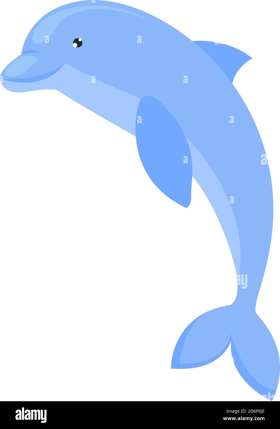 Cute dolphin underwater on blue Stock Vector Images - Alamy