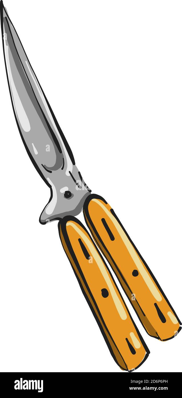 Garden scissors, illustration, vector on white background Stock Vector ...