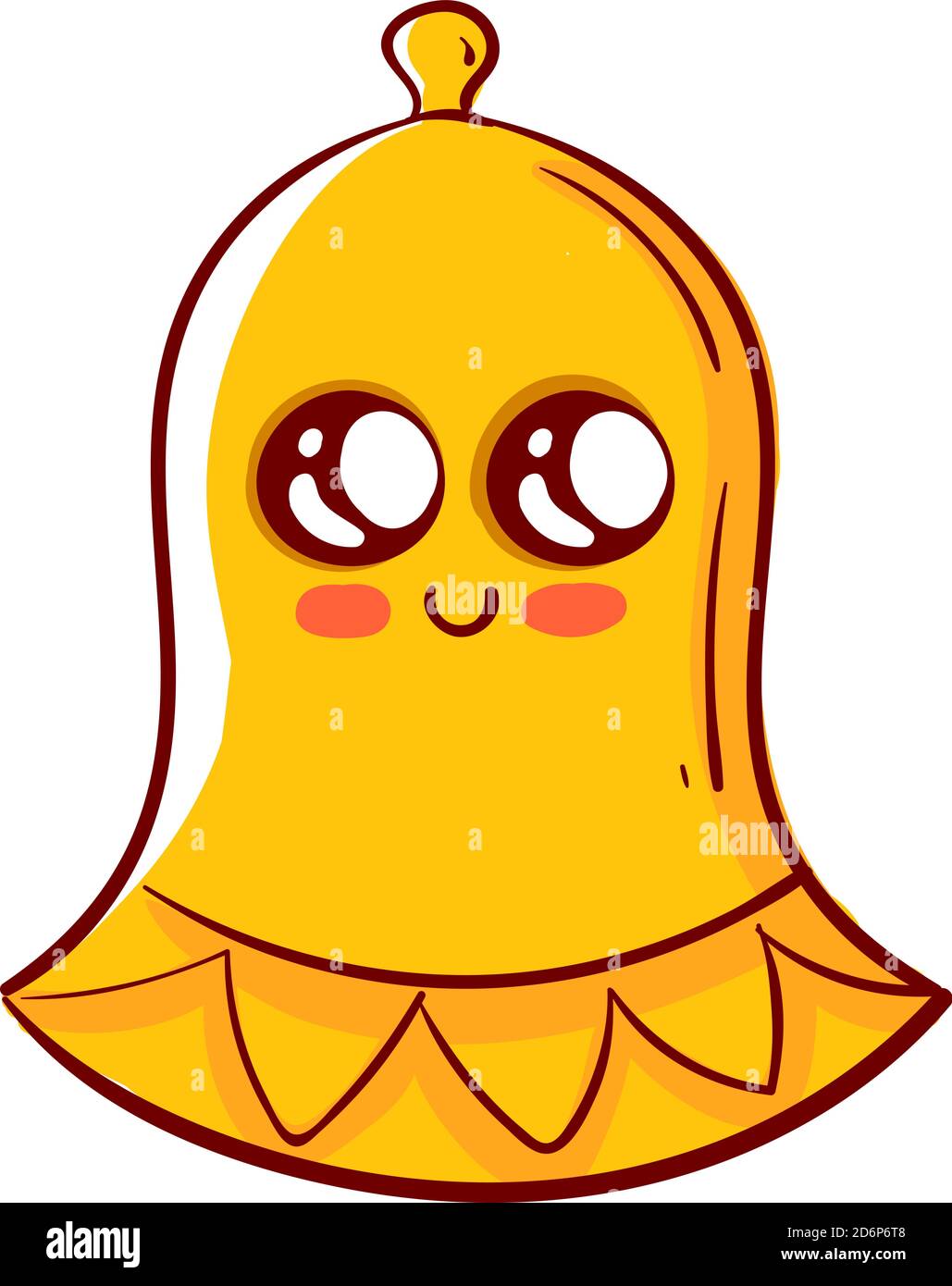 Cute bell, illustration, vector on white background Stock Vector Image ...