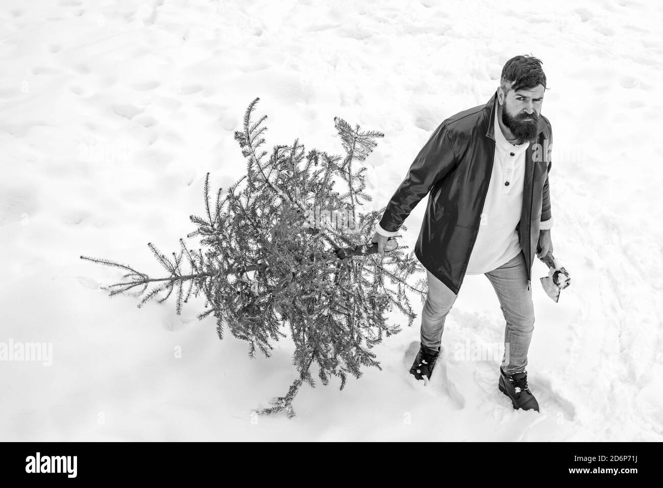 Snow man in santa Black and White Stock Photos & Images - Alamy