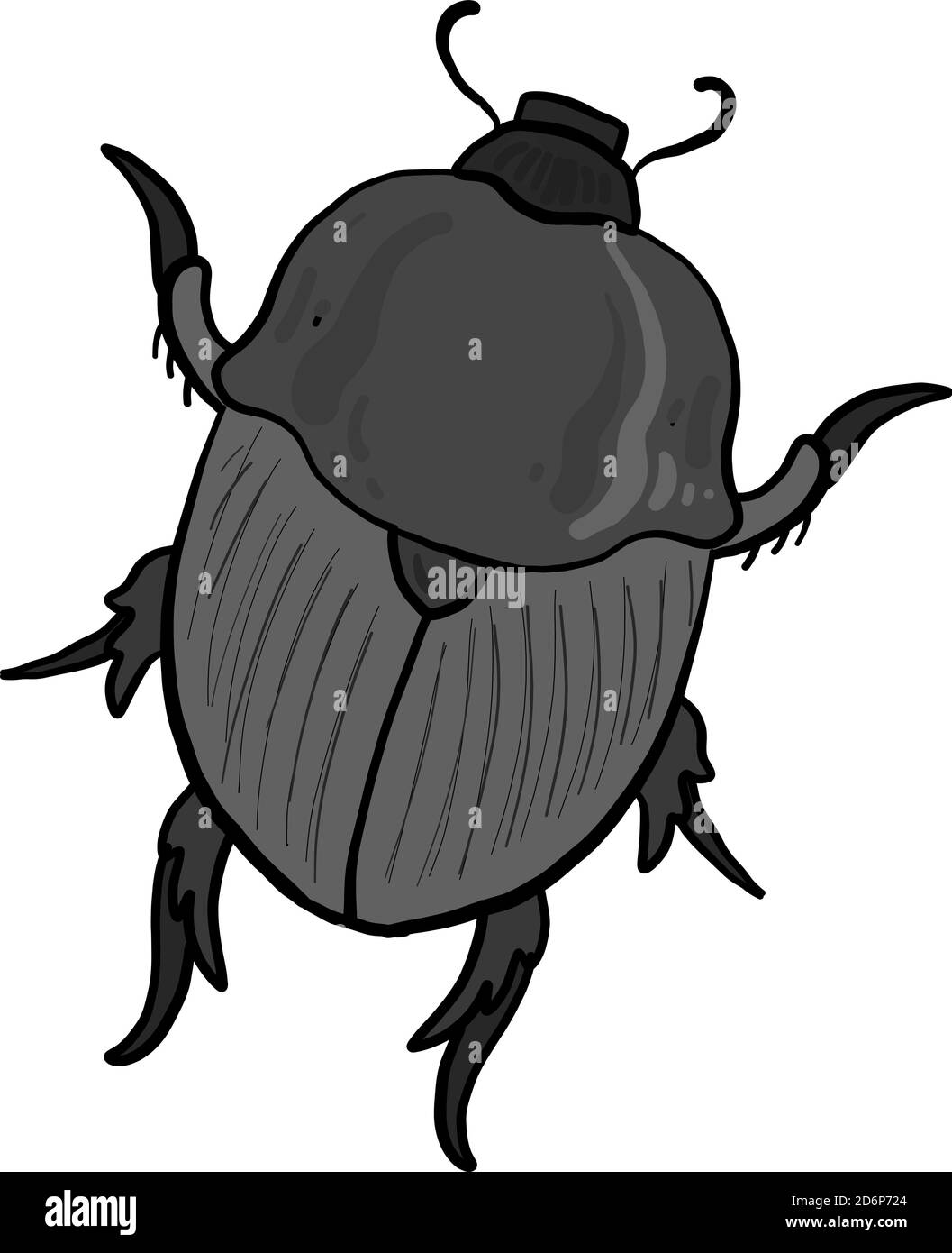 Beetle black on hand Stock Vector Images - Alamy