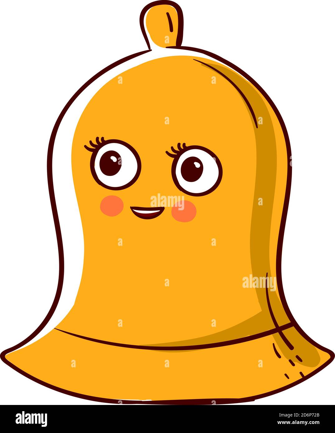 Happy bell, illustration, vector on white background Stock Vector Image ...