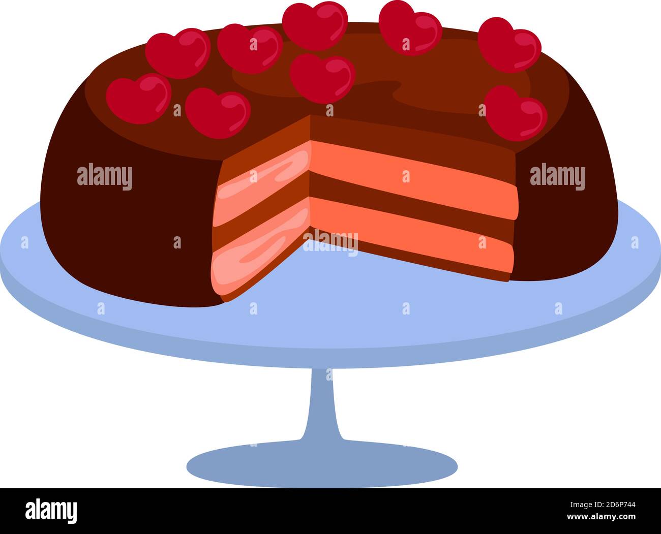 Big cake, illustration, vector on white background Stock Vector Image ...