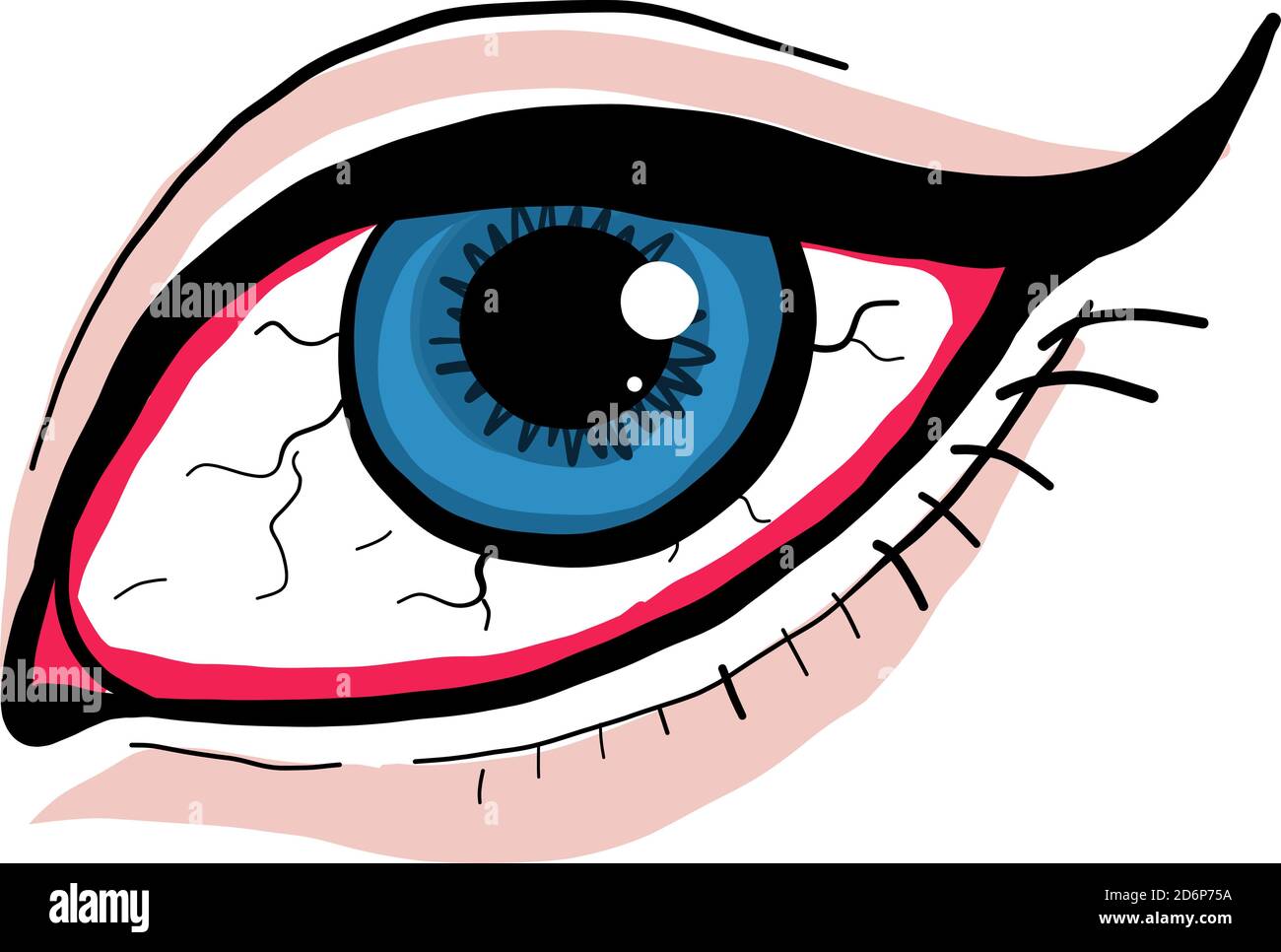 Blue eyes, illustration, vector on white background Stock Vector Image ...