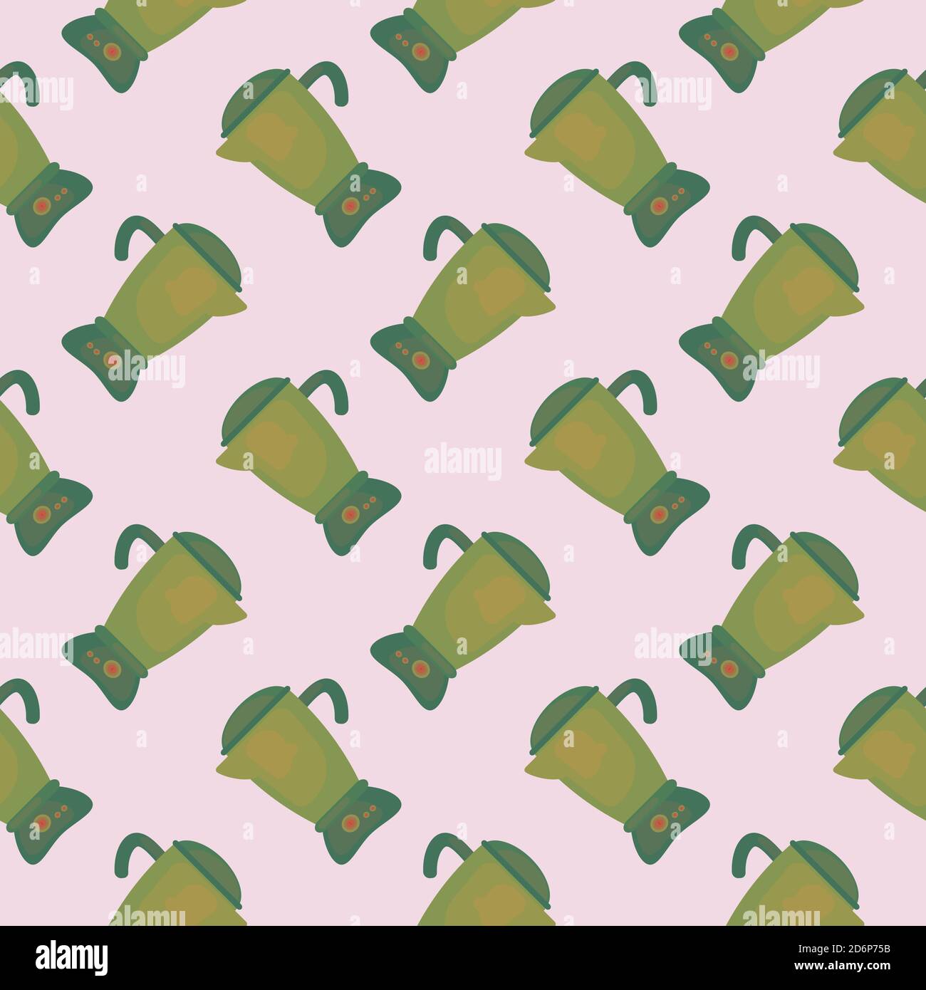 Green blender,seamless pattern on beige background Stock Vector Image ...