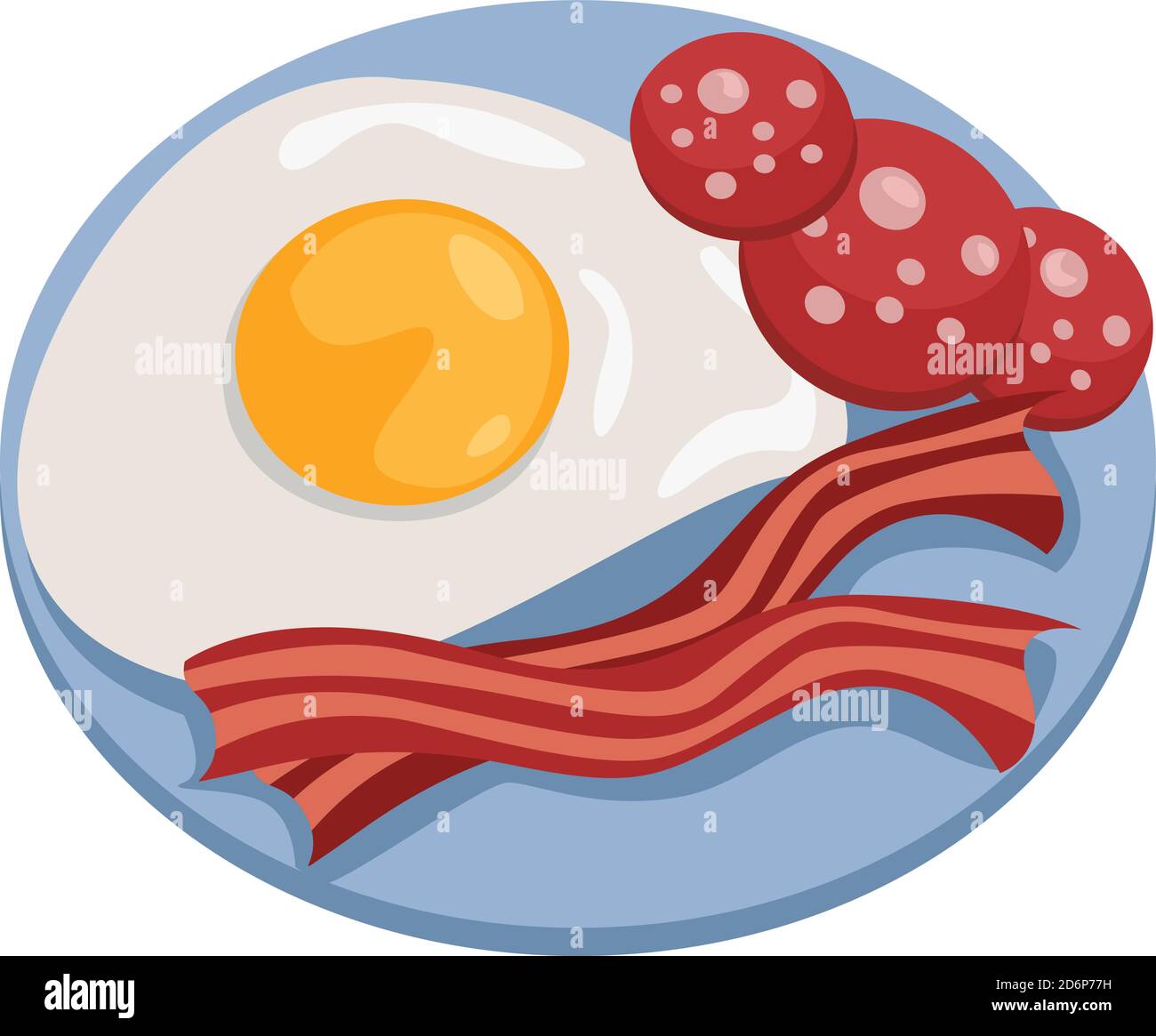 Big breakfast, illustration, vector on white background Stock Vector ...