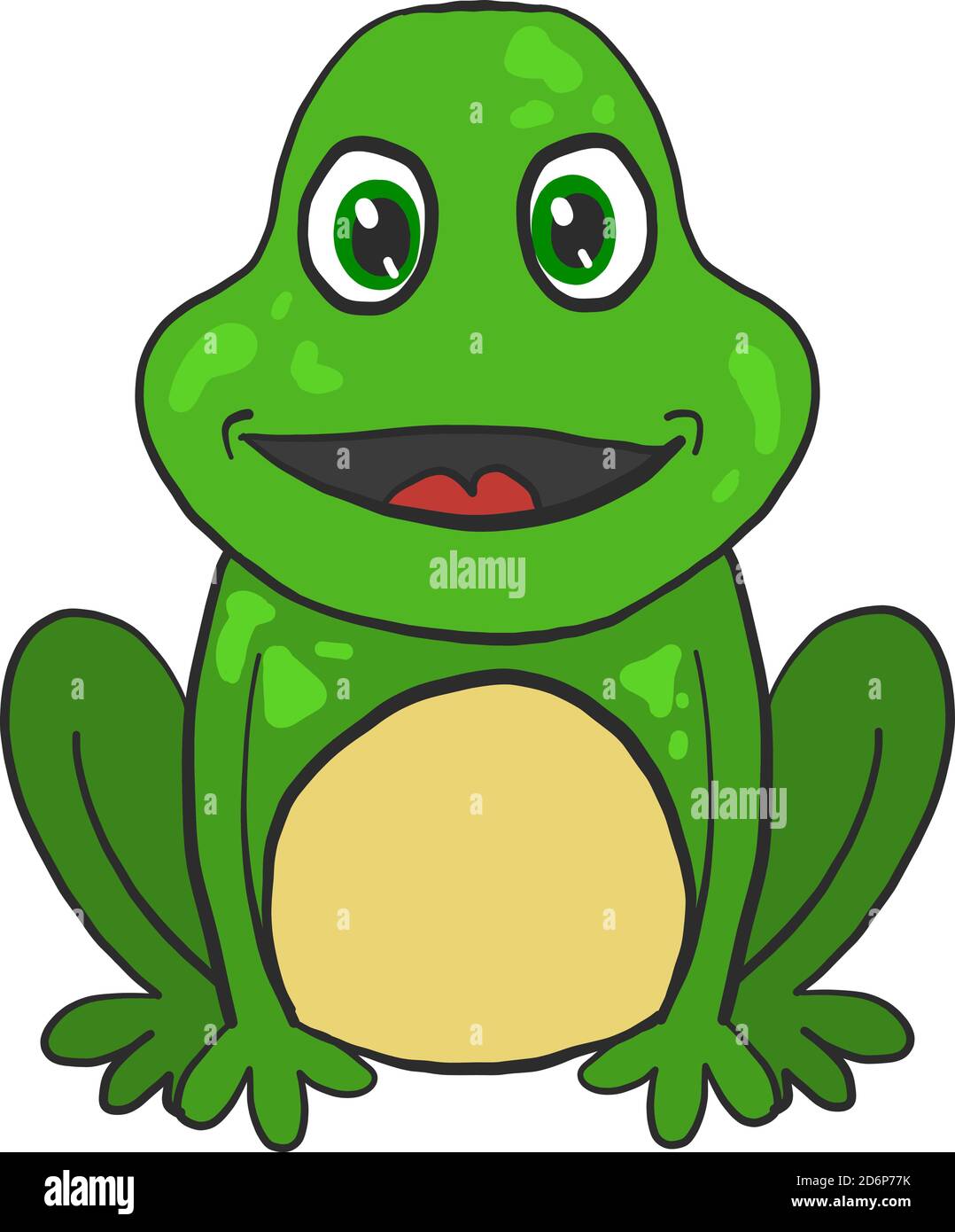 Big green frog Stock Vector Images - Alamy