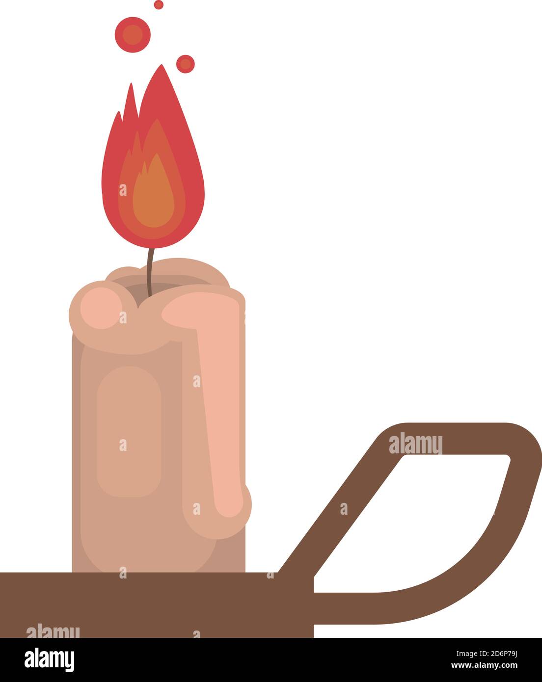 Burning candle, illustration, vector on white background Stock Vector ...