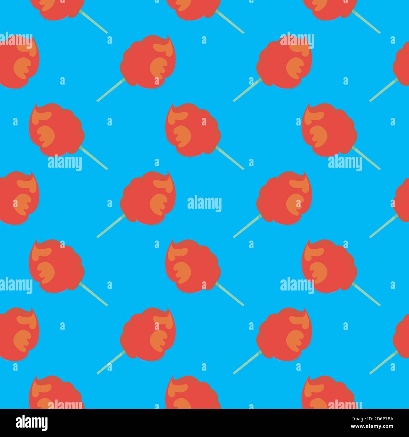 Red Candy floss,seamless pattern on light blue background Stock Vector ...