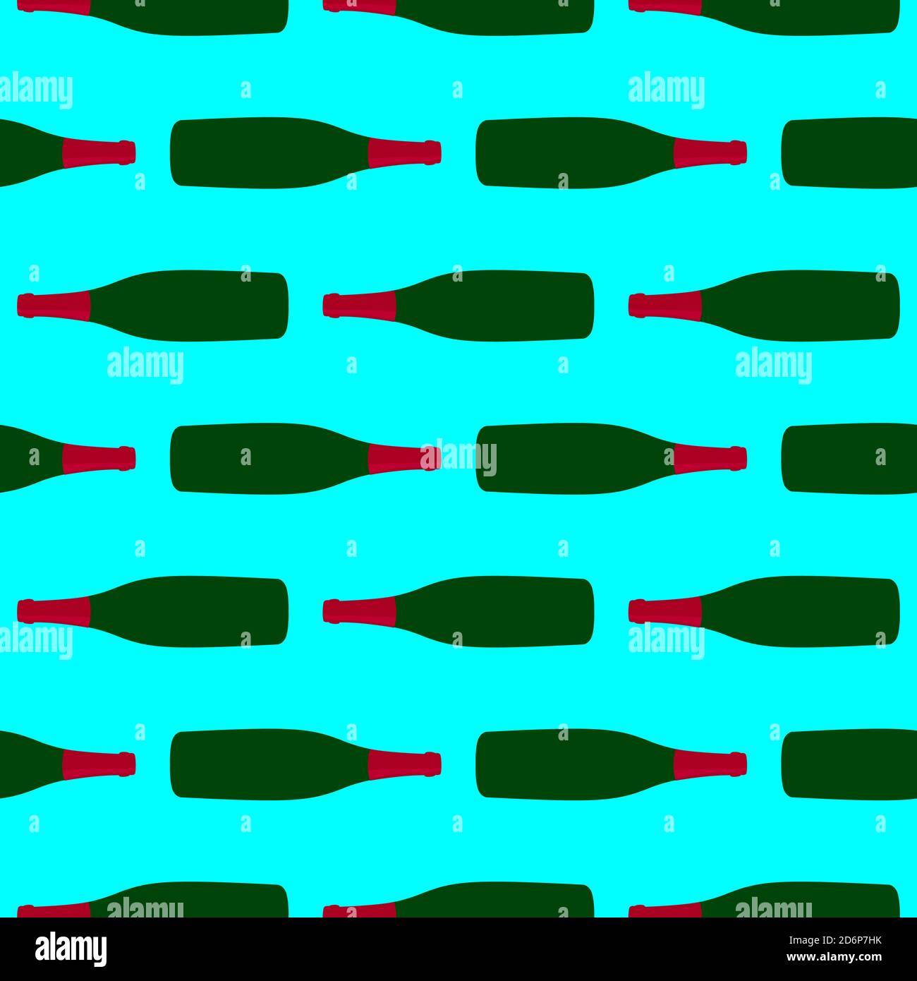 Champagne bottle,seamless pattern on light blue background Stock Vector ...