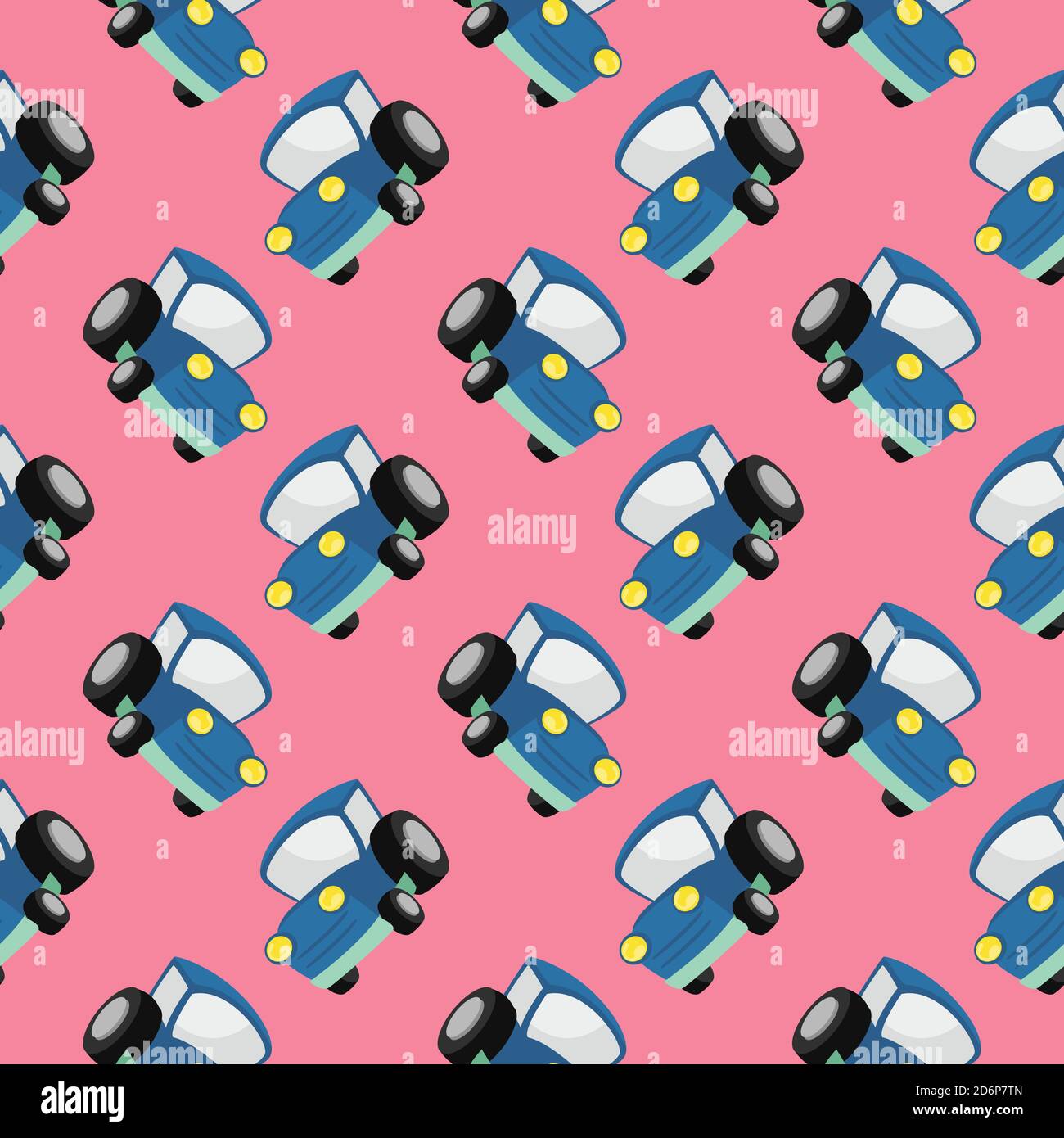 Blue cars,seamless pattern on pink background Stock Vector Image & Art ...