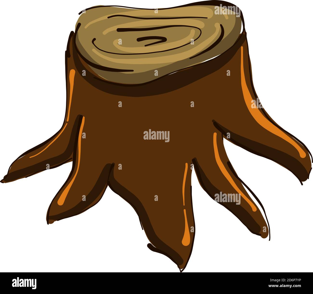 Chopped wood, illustration, vector on white background Stock Vector ...