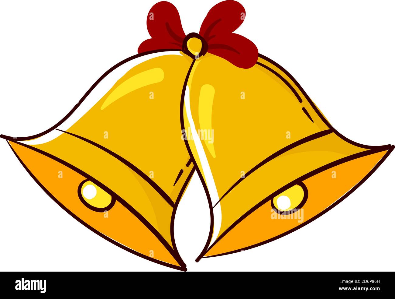Two bells, illustration, vector on white background Stock Vector Image & Art - Alamy