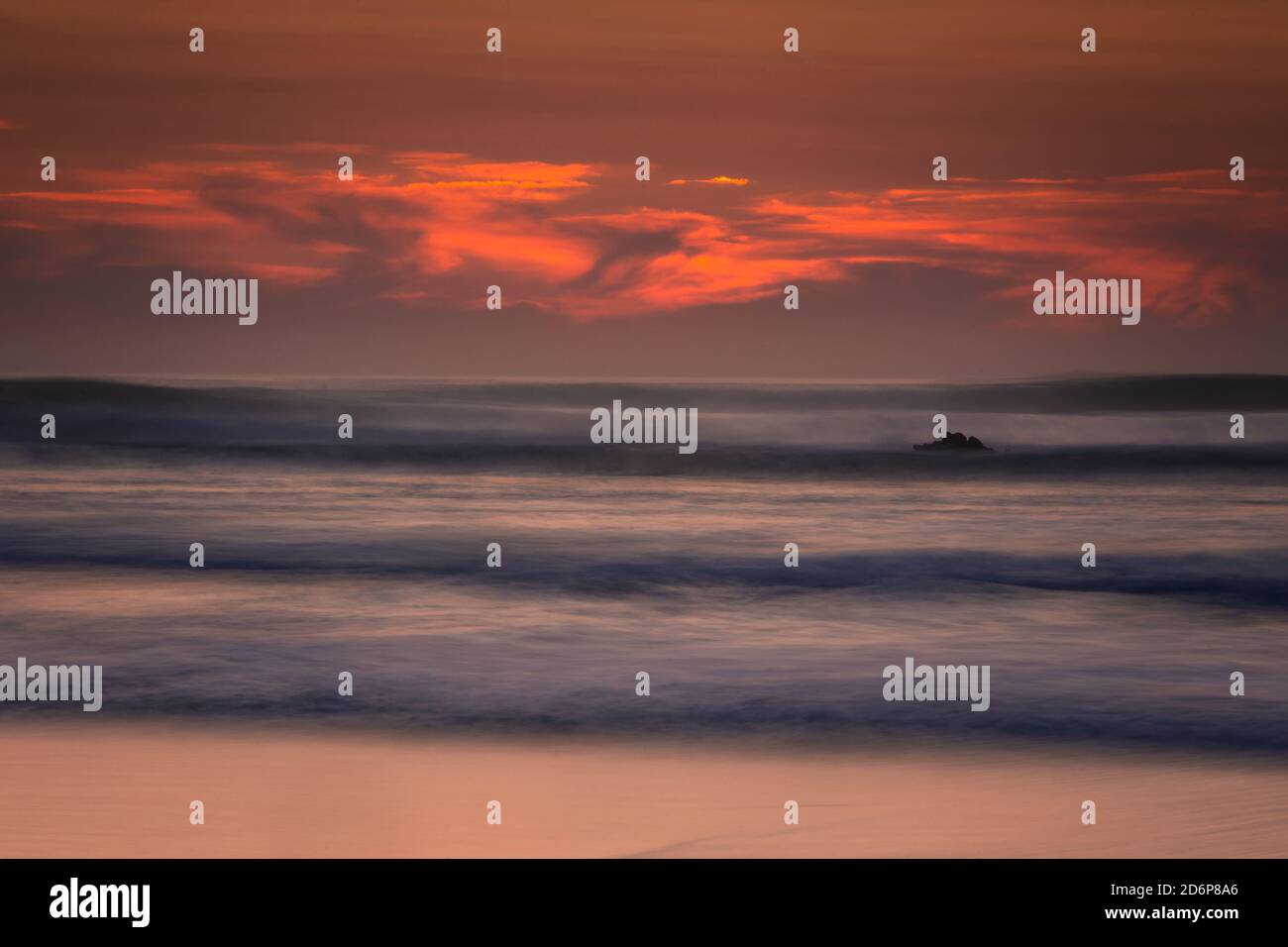 Sunset at the beach of Bidart, Basque Country Stock Photo - Alamy