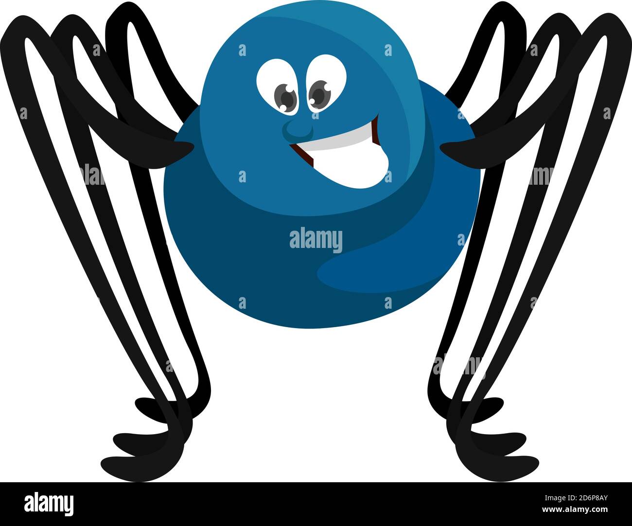 Big spider, illustration, vector on white background Stock Vector Image ...