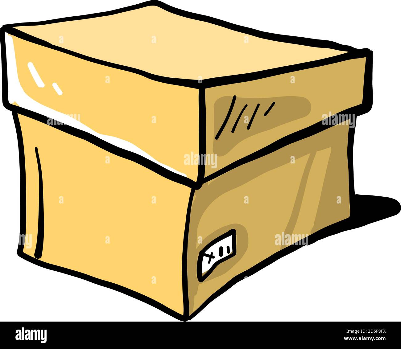 Closed box, illustration, vector on white background Stock Vector Image ...