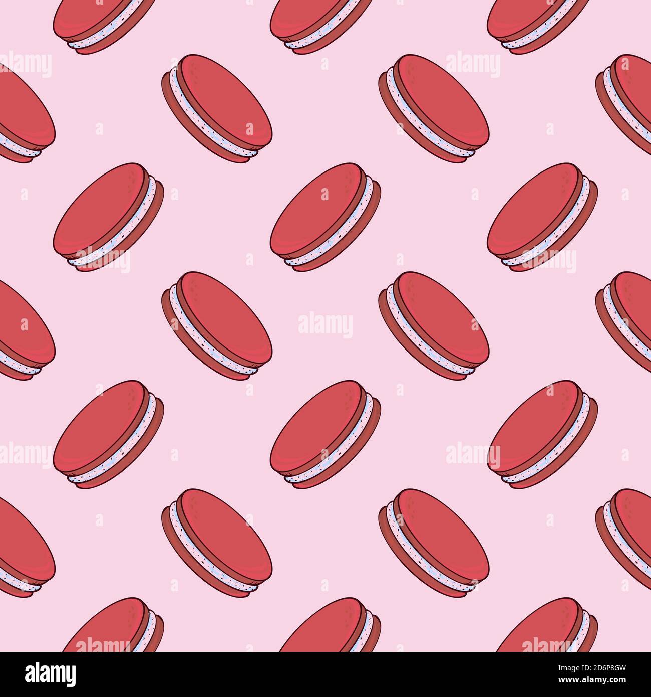 Pink macaroons,seamless pattern on pink background Stock Vector Image ...