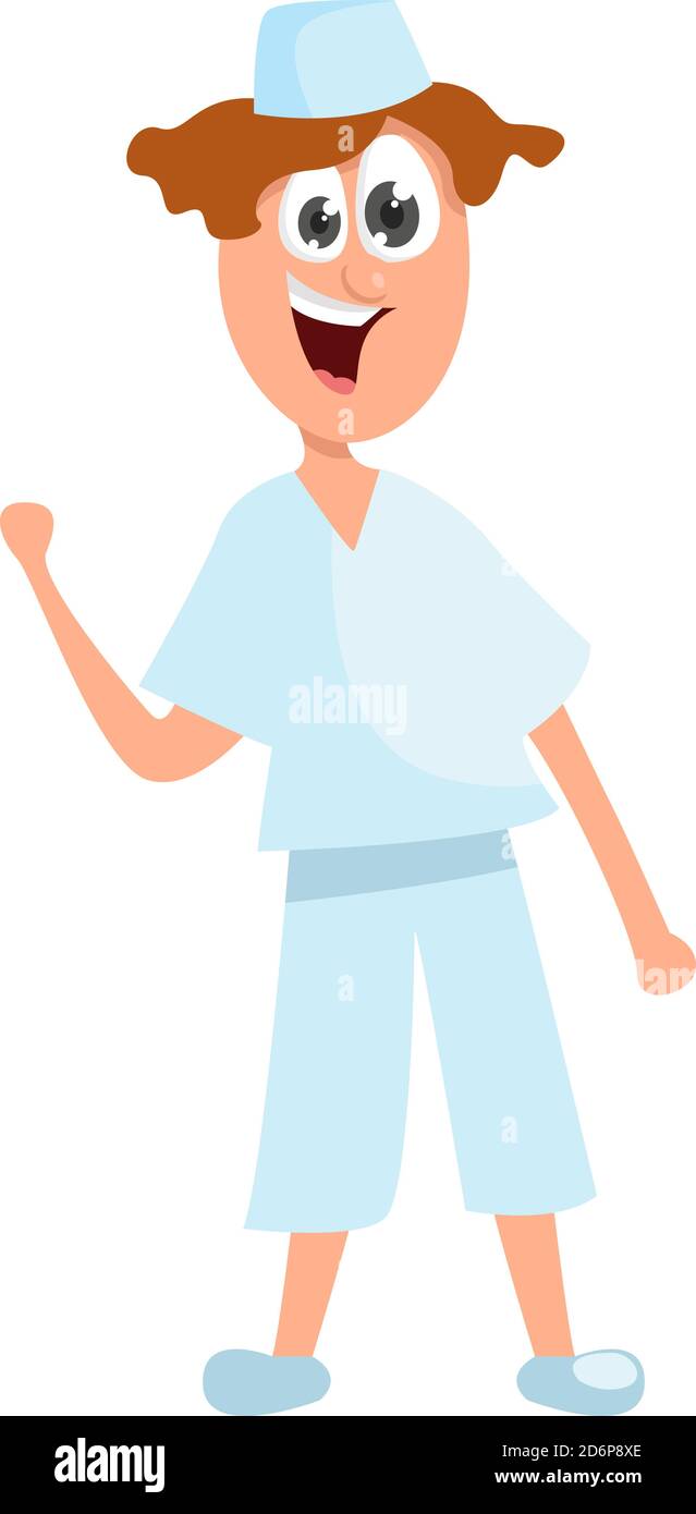 Crazy doctor, illustration, vector on white background Stock Vector ...