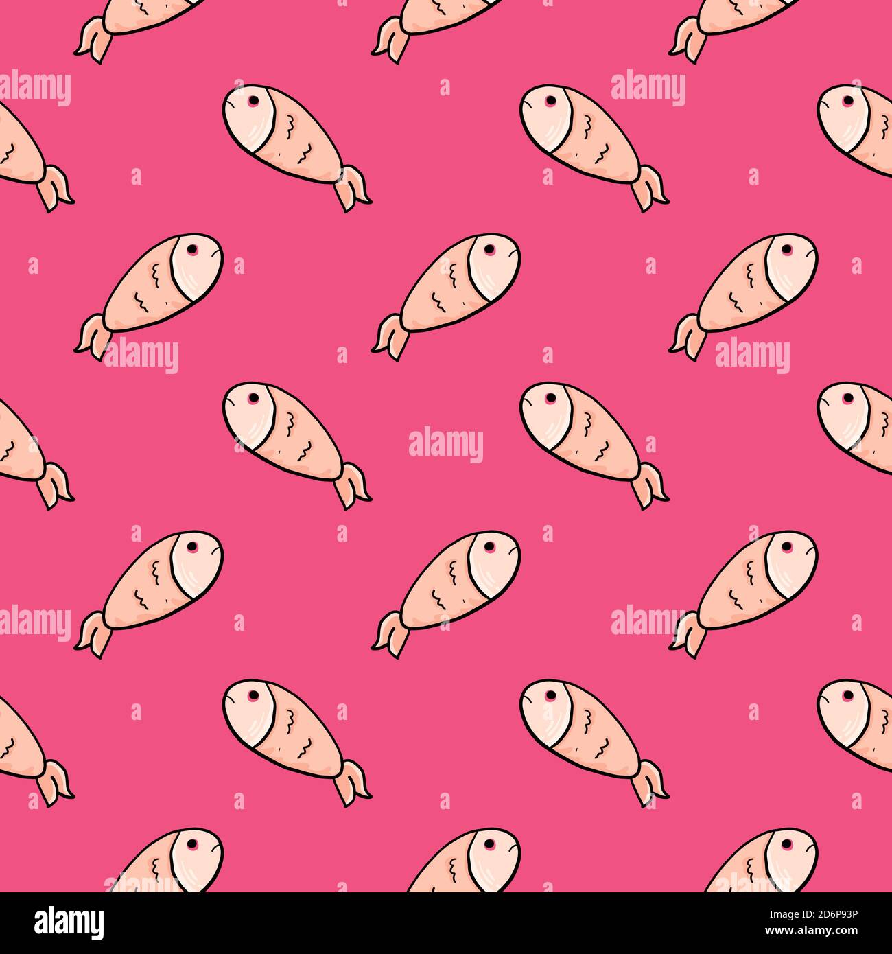 Little fish,seamless pattern on hot pink background Stock Vector Image ...