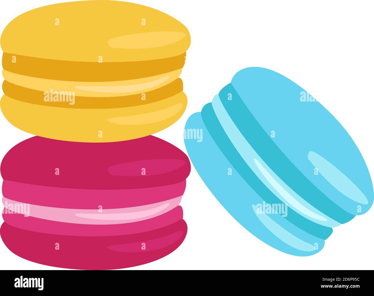 French macaroon, illustration, vector on white background Stock Vector ...