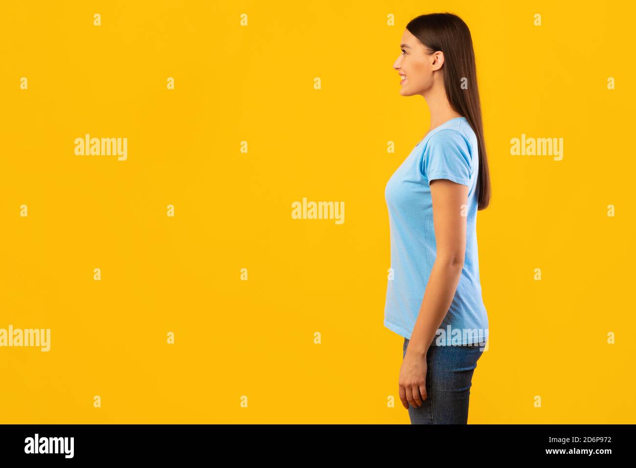 Beautiful model side profile head hi-res stock photography and images ...