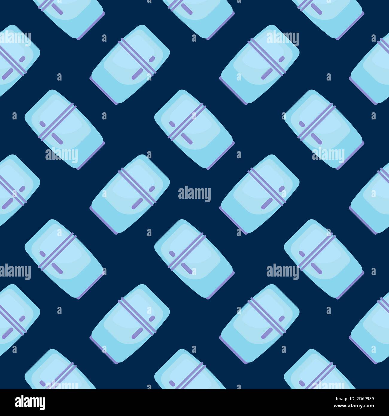 Blue fridge,seamless pattern on dark blue background Stock Vector Image ...