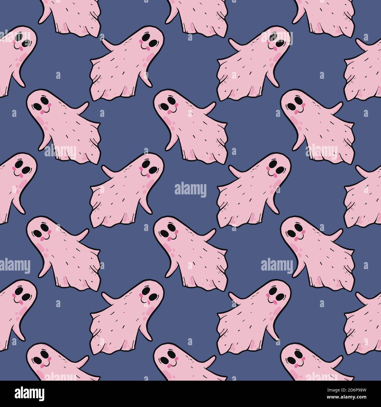 Stupid ghost,seamless pattern on purple background Stock Vector Image ...