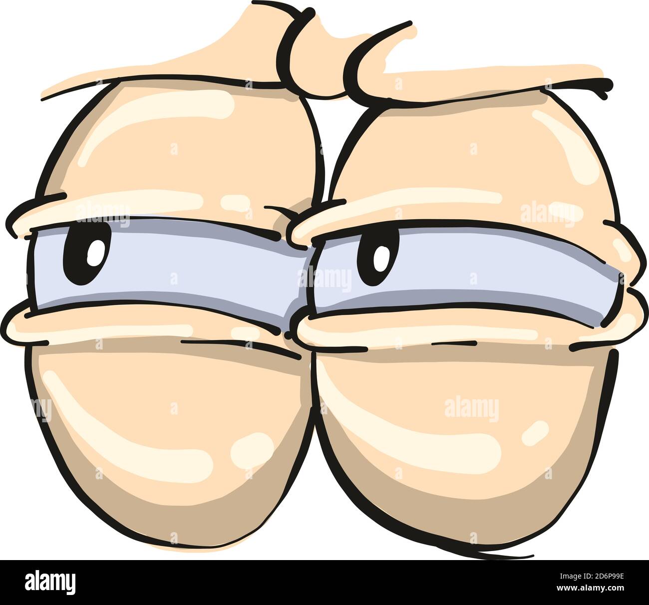 Suspicious eyes, illustration, vector on white background Stock Vector ...
