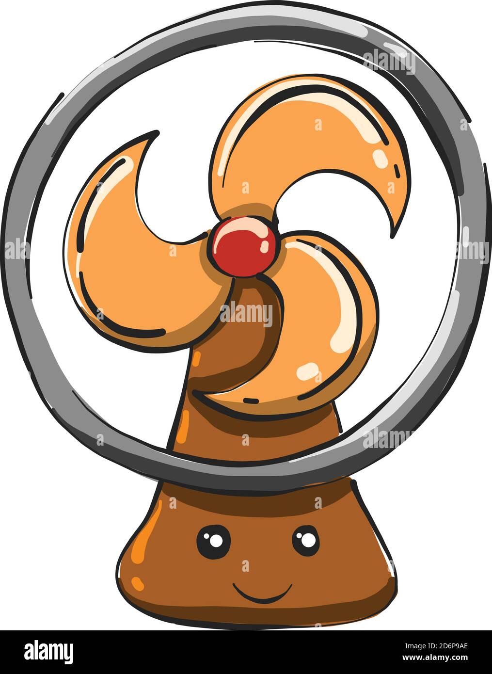 Cooling fan, illustration, vector on white background Stock Vector ...