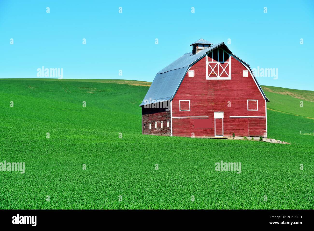 Red Barn of the Palouse Region, Washington-USA Stock Photo - Alamy