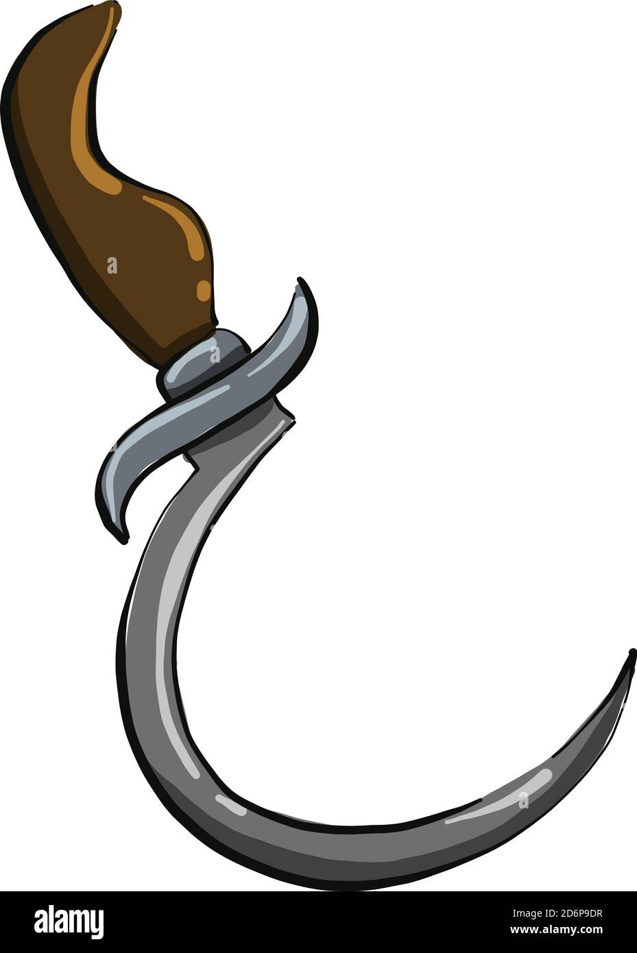 Sharp dagger, illustration, vector on white background Stock Vector ...