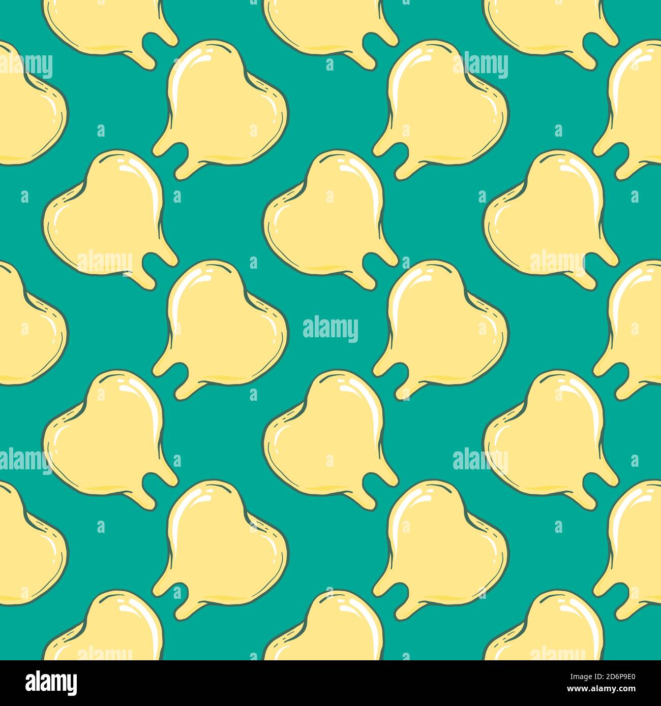 Yellow tooth,seamless pattern on green background Stock Vector Image ...