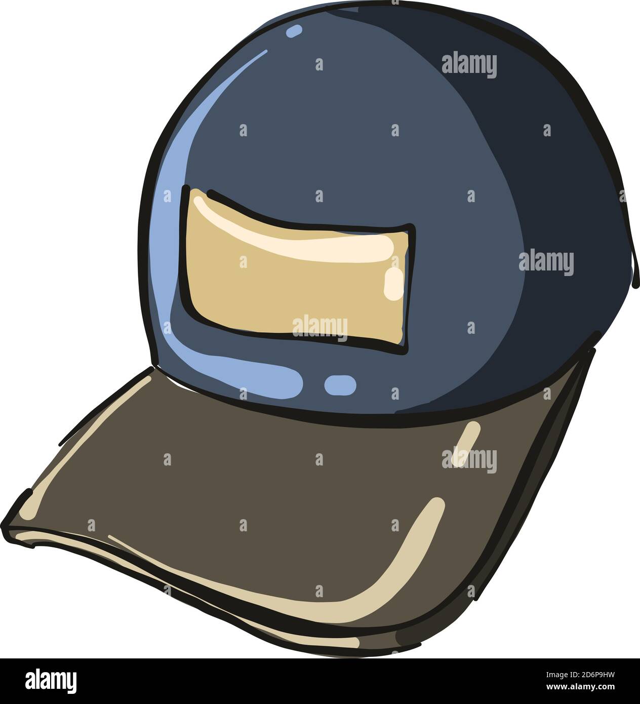 Blue cap, illustration, vector on white background Stock Vector Image ...