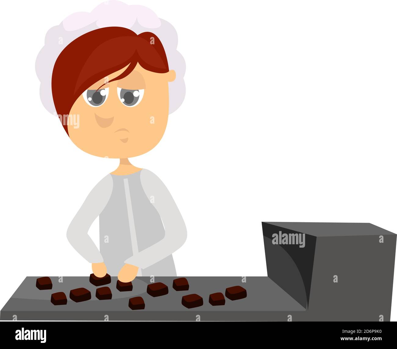 Candy factory, illustration, vector on white background Stock Vector ...